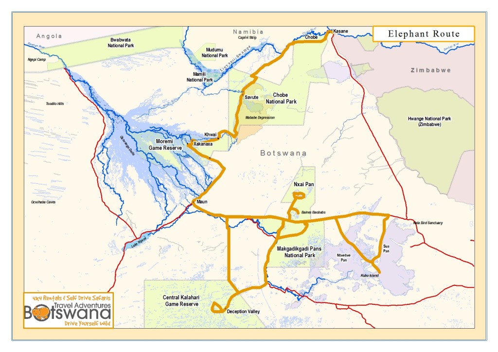 Elephant Route – Travel Adventures Botswana